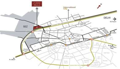 The Uppal Group and QVC Realty G99 Map - Sector-99 Gurgaon Location Map