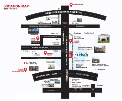 Urban City Infra Developers Urban County Map - Kothur, Hyderabad ...