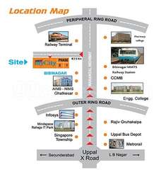 USM My City Bibi Nagar Map - Bibinagar, Hyderabad Location Map