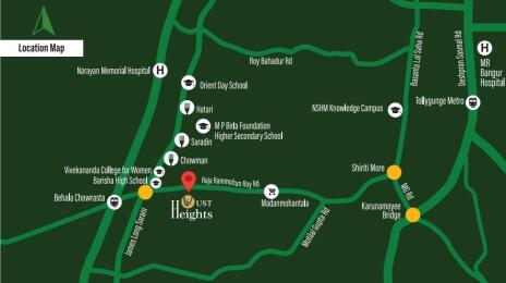 UST Constructions UST Heights Map - Barisha, Kolkata Location Map