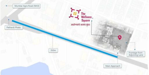 V Qube The Wellness Square Map - Pathardi Phata, Nasik Location Map