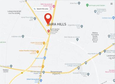 Vaarahi Developers Aira Hills Map - Devanahalli, Bangalore North ...