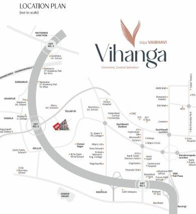 Vaibhavi Infraa Projects Vaibhavi Vihanga Map - Tellapur, Hyderabad ...