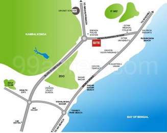 Vaisakhi Developers Vaisakhi Skyline Map - Yendada, Visakhapatnam ...