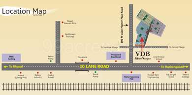 Vaishno Dev Build VDB Ghar Aangan Map - Mandideep, Bhopal Location Map