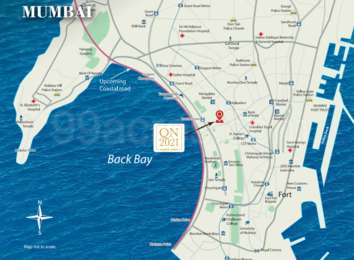 Sheth Creators One Marina Map - Marine Lines, Mumbai South Location Map
