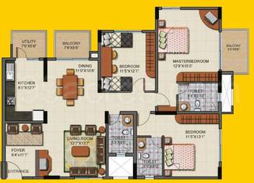 2 BHK Apartment / Flat for sale in Valmark Amoda Mahaganapathy Nagar ...