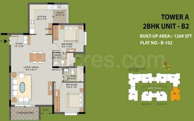 3 BHK / Bedroom Apartment / Flat for rent in Valmark Ananda Hulimavu ...