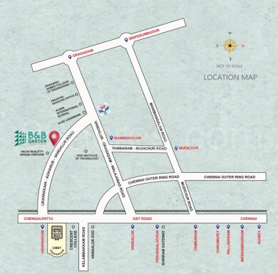 Value Realitty BB Garden Map - Manivakkam, Chennai South Location Map