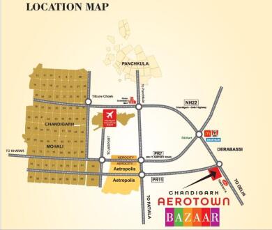 Vaneet Infrastructures Pvt Ltd Chandigarh Aerotown Bazaar Map - Dera ...