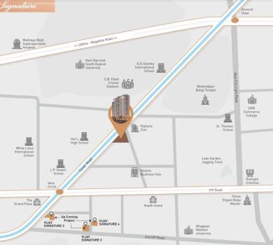 Vanita Buildspace LLP Vijay Signature Map - Vesu, Surat Location Map