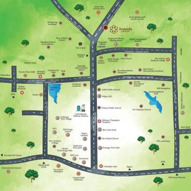 Bluejay Enterprises Builders BlueJay Ananda Map - Sarjapur Road, Bangalore Location Map
