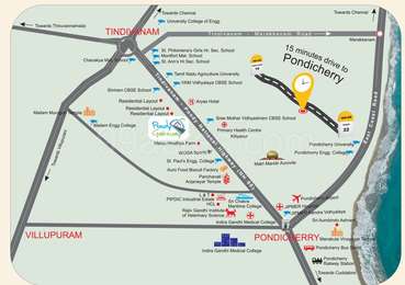 Vardhas Housing Vardhas Pondy Gateway Map - Auroville, Pondicherry ...