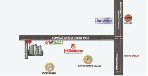 Varshini Constructions V1 Grande Vista Map - Kommadi, Visakhapatnam ...
