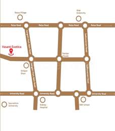 Vasant Builders Vasant Exotica Map - Munjka, Rajkot Location Map