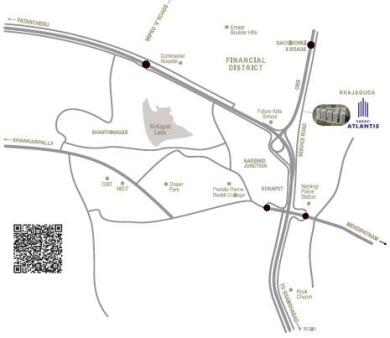 Vasavi Group Vasavi Atlantis Map - Narsingi, Hyderabad Location Map