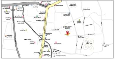 Vascon and Clover Builders and Shree Madhur Forest Edge Map - Kharadi ...