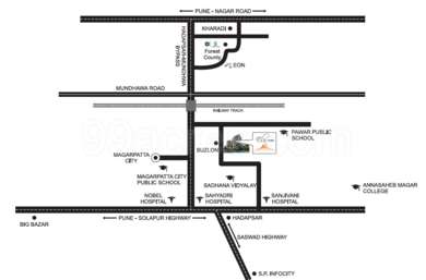 Vascon Engineers Vascon Ela The Earth Map - Hadapsar, Pune Location Map