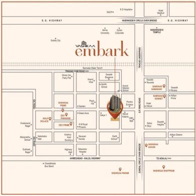 Vashika Buildcon Vashikaa Embark Map - Chandkheda, Ahmedabad Location Map