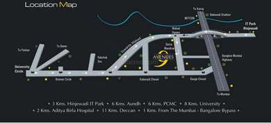 Vastukalp Promoters Vastukalp 9Avenues Map - Wakad, Pune Location Map