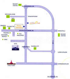 Vasundhara Projects Vasundhara Vensai Township Map - Atchutapuram ...