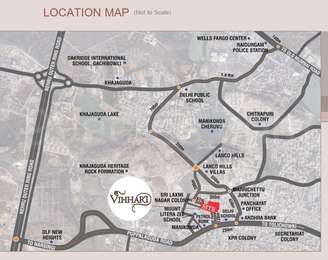 Vazhraa Nirmaan Vazhraa Vihhari Map - Manikonda, Hyderabad Location Map