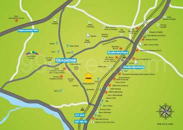 VBHC Value Homes VBHC Oragadam Map - Oragadam, Chennai South Location Map