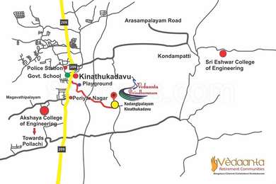 Vedaanta and Veeraraghavan and True Value Vedaanta Brindhavanam Map ...