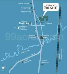 Vedant Group Builders Vedant Srushti Map - Jambuva, Vadodara Location Map