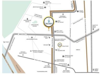 Veena Developers Veena Codename One Luxe Map - Lokhandwala Andheri West ...