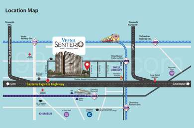 Veena Developers Veena Senterio Map - Chembur (East), Mumbai Harbour ...