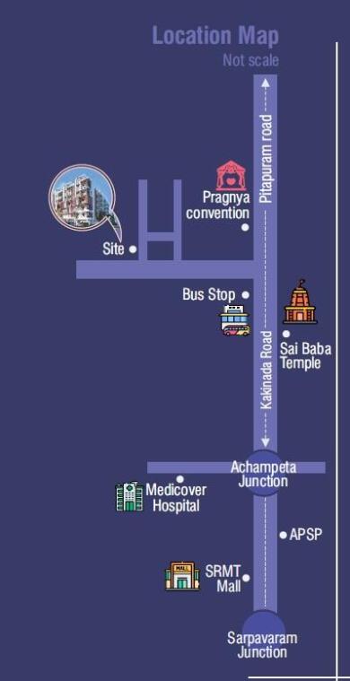 Lakshmi Associates Venkatachakra Residency Map - Thimmapuram, Kakinada ...