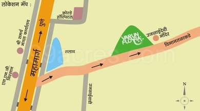 Vertex Developers Vertex Varun Flora Map - Ujalaiwadi, Kolhapur Location Map