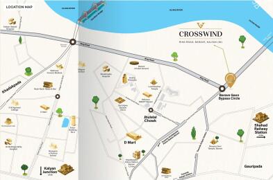 VG Infra VG Crosswind Map - Kalyan West, Thane Location Map