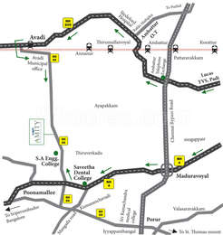 VGN Amity Map - Avadi, Chennai Location Map