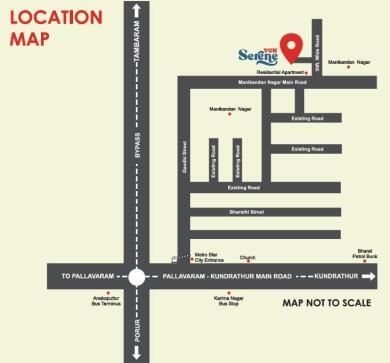 VGN Homes VGN Serene Map - Kundrathur, Chennai South Location Map