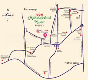 VGN Florence Map - Thiruverkadu, Chennai Location Map