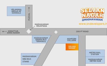 SN Devlopers Selvan Avenue Map - Madhavaram, Chennai Location Map