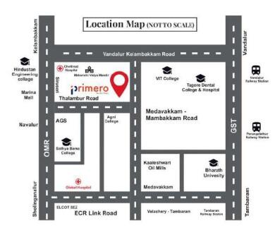 Vikaan Shelters Vikaans Primero Map - Ponmar, Chennai Location Map