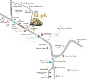 VSPL Metropolis Map - Yeshwanthpur, Bangalore Location Map