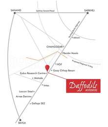 Vimla Shelters Daffodils Avenue Map - Changodar, Ahmedabad South ...