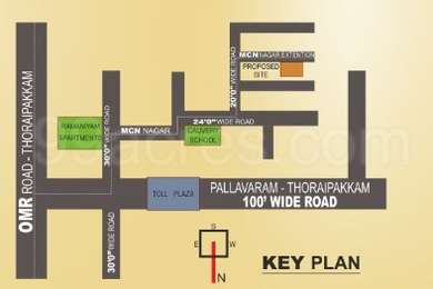 Vinisha Homes Vinisha Strawberry Map - Thoraipakkam, Chennai Location Map