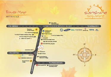 VIP Housing Sunshine Square Map - Cheyyar, Tiruvannamalai Location Map
