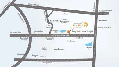 Vishnu Priya Group Builders Vishnu Parimala Sunridge Map - Siddapura ...