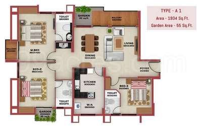 3 BHK Apartment / Flat for sale in Vishraam Palais Grande Kanattukara Thrissur - 1738 Sq. Ft ...