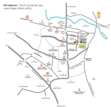 Vishwa Developers Moshi Pune Vishwa The Butterfly Map - Moshi, Pune ...