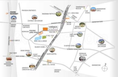 Vishwa Group Vishwa Opulence Map - Naranpura, Ahmedabad West Location Map