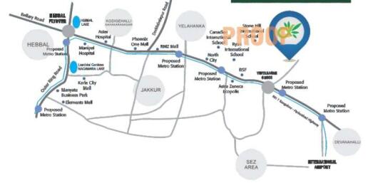 Vision M Constructions Alpha Gardens Map - Yelahanka, Bangalore North ...