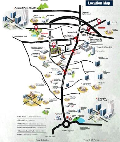 Visionary Ventures Visionary Elegant Palms Map - Devanahalli, Bangalore ...
