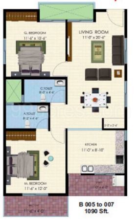 Vistar Builders Vistar Classic Floor Plan - Vistar Classic Begur Road ...